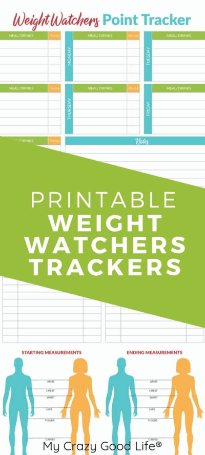 Free Weight Watchers Printables For Measurements & Points: My Crazy ...