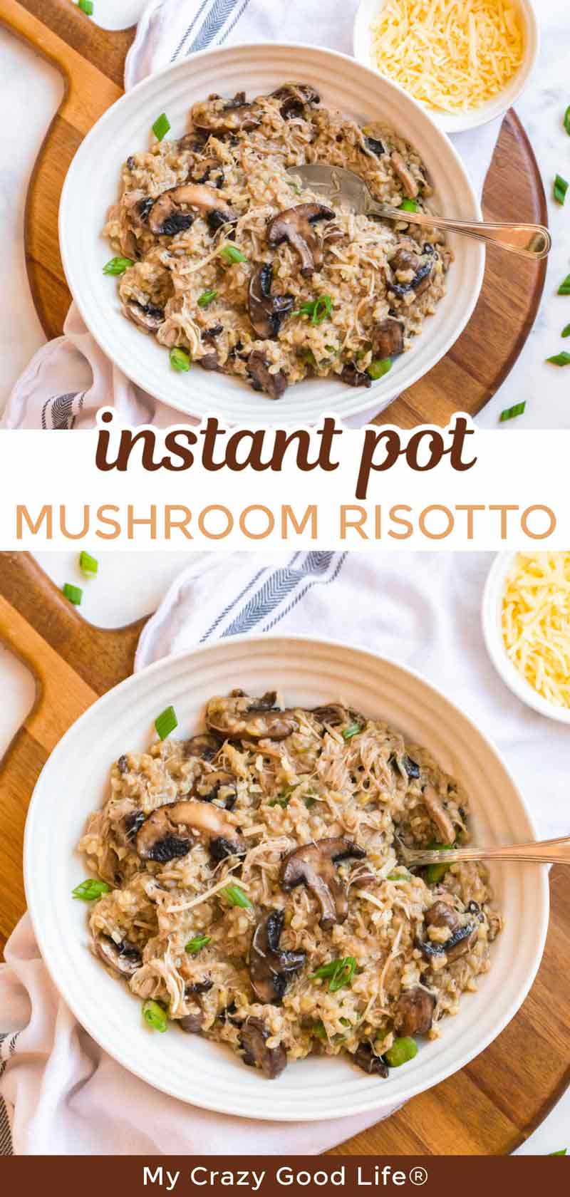 Instant Pot Brown Rice Risotto with Mushrooms