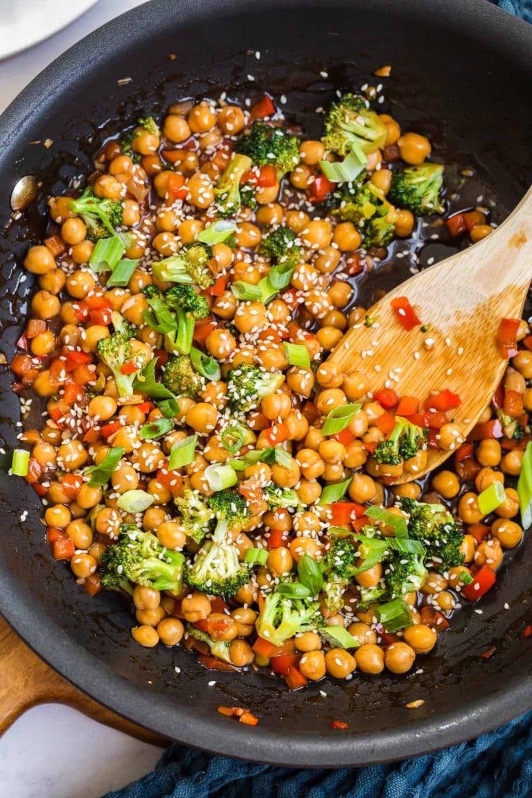 Sticky Sesame Chickpeas and Broccoli : My Crazy Good Life